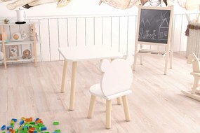 Dětský stoleček a židlička ve tvaru medvídka