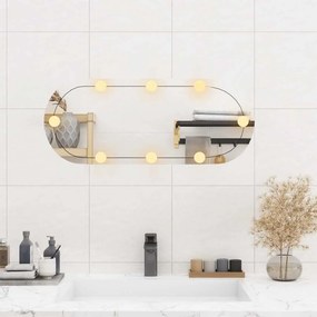 Nástěnné zrcadlo s LED osvětlením 30 x 70 cm sklo oválné 3189161