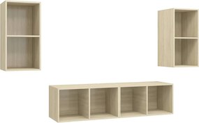 Nástěnné TV skříňky 4 ks dub sonoma kompozitní dřevo 3079874