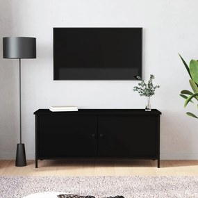 vidaXL TV skříňka s dvířky černá 102 x 35 x 45 cm kompozitní dřevo