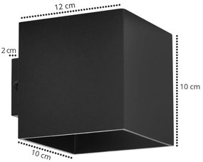 Nástěnné svítidlo Cube, 1x kovové stínítko (výběr ze 3 barev)