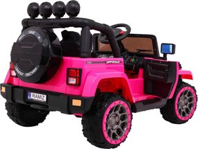 Ramiz Dětské terénní auto Full Time 4WD růžové na dálkové ovládání + pohon 4x4 + LED audio + úložný prostor