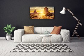 Obraz na plátně Poušť Slunce Krajina 100x50 cm
