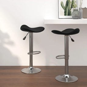 vidaXL Barové stoličky 2 ks černé chromovaná ocel a umělá kůže