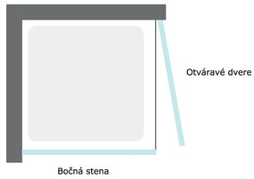 Glass 1989 Lula - otvíravé dveře pro šířku vaničky 100 cm