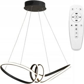 Toolight - LED závěsná lampa APP823-CP + dálkové ovládání, černá, OSW-06661