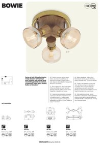 Redo 04-476 - Bodové svítidlo BOWIE 2xE14/28W/230V