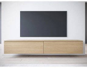 TV stolek Dlone 180, Barva: bílá / bílý lesk, Osvětlení: bez osvětlení