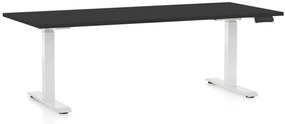 Výškově nastavitelný stůl OfficeTech C, 180 x 80 cm - bílá podnož Barva: Černá