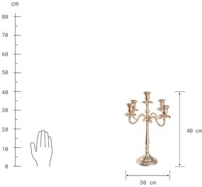 Butlers BOHEMIAN Pětiramenný svícen - zlatá