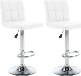 vidaXL Barové stoličky 2 ks umělá kůže [323639] Barva: Bílá