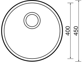 Nerezový dřez Sinks ROUND 450 V 0,6mm matný