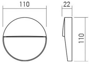 Redo 90472 - LED Venkovní nástěnné svítidlo LANDER LED/3W/230V IP54 bílá