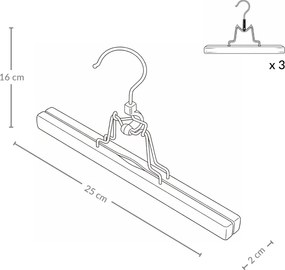 Ramínko na kalhoty ILA, 3 ks