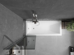 Mexen Next, vanová zástěna 1-křídlová 50 x 150 cm, fixní křídlo, 6 mm šedé sklo, chromový profil, 895-050-000-00-40-01