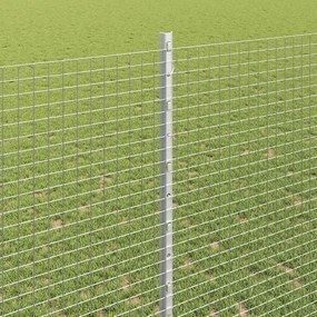 Svařovaná drátěná plotovina s tyčkami 10 x 1,4 m Stříbrná 3336335