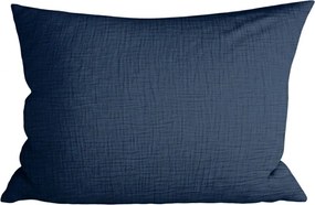 Mušelínový povlak na polštář MUSSARI 50x70 cm, tmavě modrý