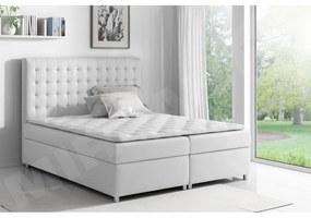 Kontinentální postel Alfi, Rozměr postele: 120x200, Barva:: ekokůže Soft 017 (bílá)