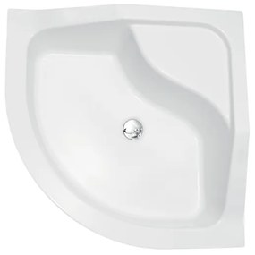 Besco Čtvrtkruhová akrylátová sprchová vanička OLIVER II HR 80x80 (90x90) Barva: Bílá, Rozměry (cm): 90x90