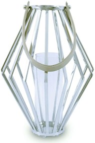 LUCERNA GEO 41X31 CM STŘÍBRNÁ