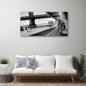 Obraz na plátně Most Kolo Architektura 140x70 cm