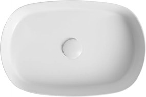 Isvea Infinity Oval keramické umyvadlo na desku 55 x 36 cm terrazzo bílá 10NF65055-2L-TRZ