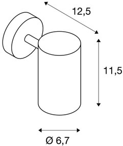 SLV 152011 Enola_B, bílé spotové svítidlo, 1x50W GU10, výška 11,5cm