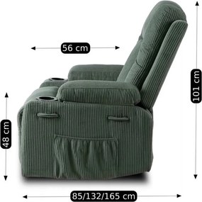 Masážní křeslo Limun 3, zelená