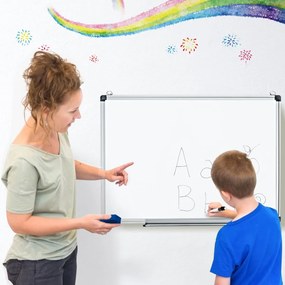 Costway Magnetická tabule na psaní nástěnná tabule s hliníkovým rámem ( )