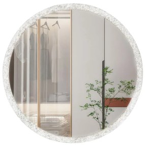 Tutumi Rea, kulaté LED zrcadlo 60cm, bílý rám, BL806, HOM-06912