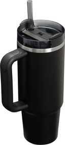 Černá termoska s brčkem z nerezové oceli 890 ml Quencher H2.O FlowState™ Tumbler Black 2.0 – Stanley