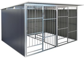 Kotec pro psa G21 KEN 886 - 322 x 275 cm, dvoumístný, šedý