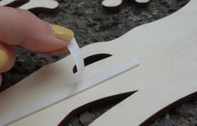 Vyřezávaný Dřevěný obraz na zeď z překližky I 3D HODINY PR0270