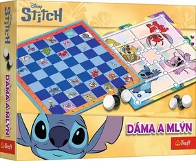 TREFL Hra Dáma a Mlýn: Lilo Stitch / Společenská hra / 5 herních vari