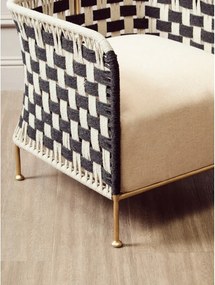 Černobílé křeslo Satna – Premier Housewares