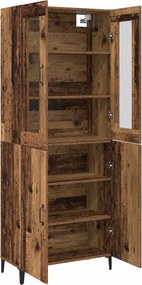 Vysoký bufet 2 ks Staré dřevo 69,5 x 34 x 180 cm 3394587