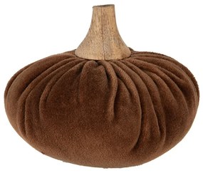 Hnědá textilní dekorace dýně Pumpkin M - Ø 12*10 cm