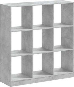 Knihovna betonově šedá 102 x 32 x 108 cm kompozitní dřevo 3307840