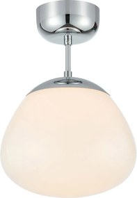 Bílé/v leskle stříbrné barvě stropní svítidlo z opálového skla ø25x35 cm Rise – Markslöjd