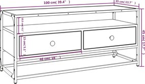 vidaXL TV skříňka 100 x 35 x 45 cm kompozitní dřevo [826306] Barva: Černá