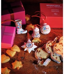 Vánoční set porcelánová mini hvězda a mini botička, Vánoční dárky, limitovaná edice Rosenthal