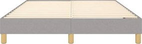 Rám postele s boxspringem světle šedý 140 x 190 cm textil 3120606