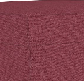 3místná pohovka s podnožkou vínová 180 cm textil 3201157