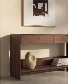 Komoda v dekoru ořechu v tmavě přírodní barvě 120x81x35 cm Norlen – Kave Home