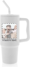 Personalizovaná nerezová termoska s barevným víčkem s fotografií