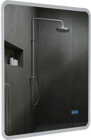 Koupelnové zrcadlo Jericho 80x80 s Bluetooth – čiré sklo
