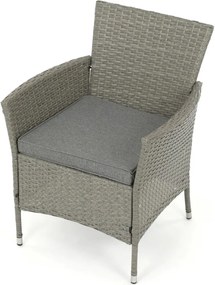 Zahradní sestava AZS-A1442 GREY, polyratan, šedá (111 x 62) cm
