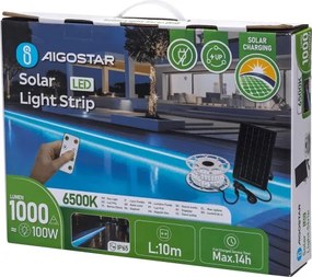 Aigostar - LED Stmívatelný solární pásek LED/20W/3,2V 20 m 2700K IP65 + DO
