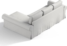 Potah na pohovku IKEA Backabro rozkládací se šezlongem barva šedá látka pletený vzor