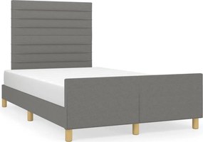 Rám postele bez matrací tmavě šedá 120x190 cm textil 3270521